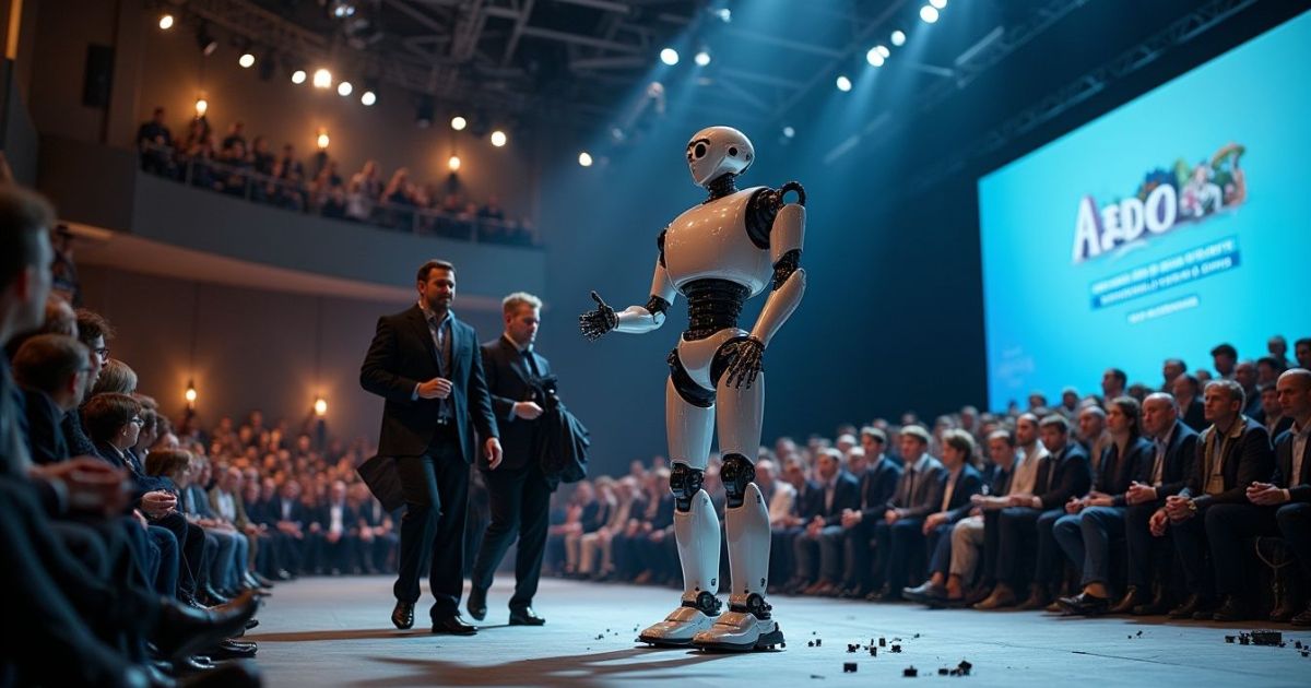 El primer robot humanoide ruso se cayó en su presentación pública